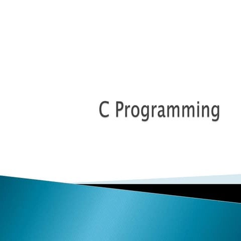 C Programming Unit 1 Pptx