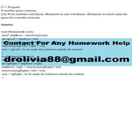C Programn Number Queue Rotations 16 Write Methods Void Quepdf 1923