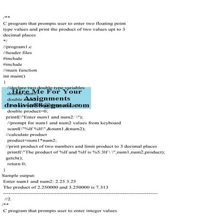 C program that prompts user to enter two floating point t.pdf