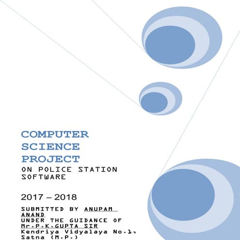 Computer Science Investigatory Project class 12th | DOC
