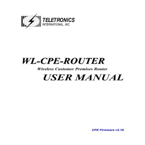 versa router teletronics | PDF
