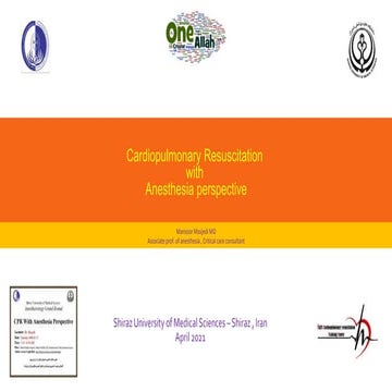 CPR with anesthesia perspective 2021 | PPT