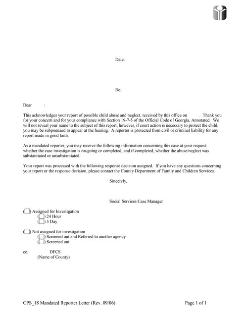 Cps 22 case determination letter #4 | DOC