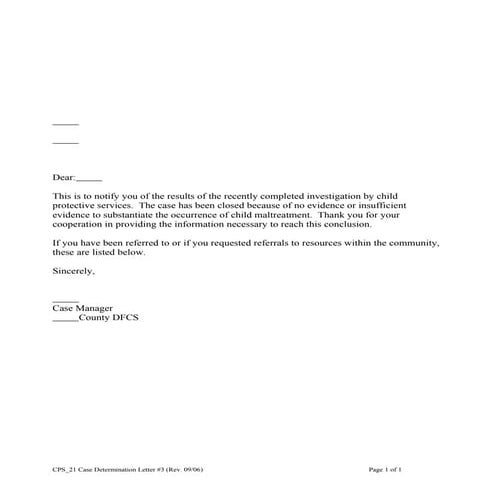 Cps 21 case determination letter #3 | DOC