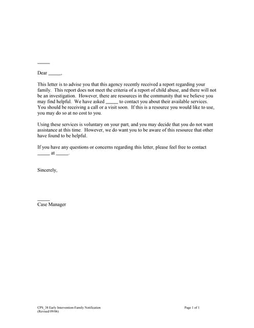 Cps 37 letter to person requesting record | PDF
