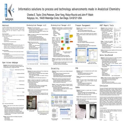 Cpsa Poster Analytical Chemistry Informatics Suite | PDF