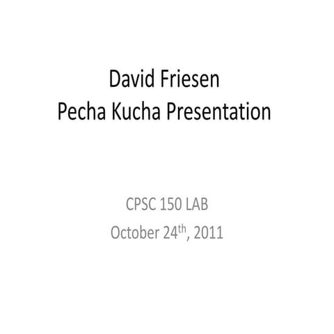 Screenshot Presentation for CPSC 150 | PPTX