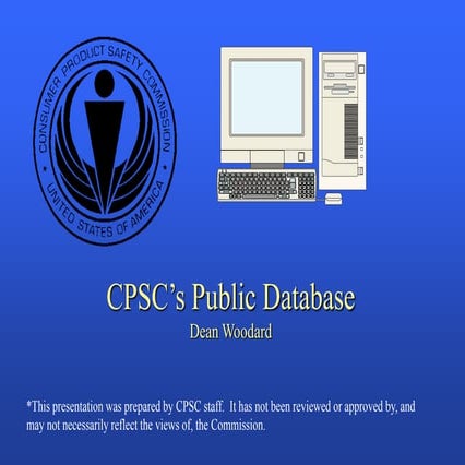 SaferProducts.gov: CPSC's Public Database | PPTX | Recalls | Consumer ...