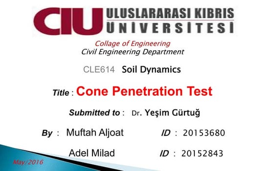 Cone Penetration Test | PPT | Civil Engineering Industry | Industries
