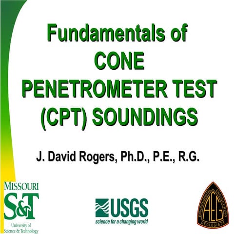 CPTu Dissipation Test | PDF