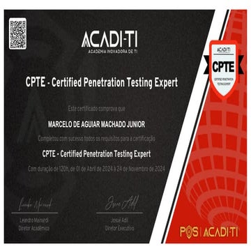 CPTE - Certified Penetration Testing Expert | PDF