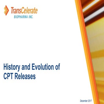 Common Protocol Template (CPT) Initiative - History and Evolution of ...