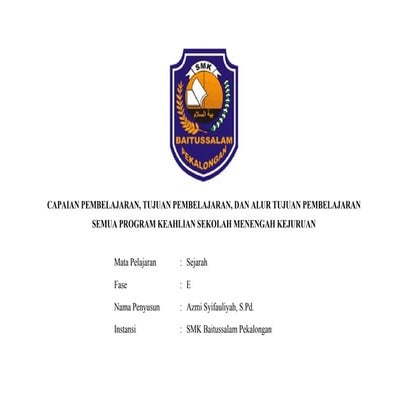 CP, TP, ATP (SEJARAH_FASE E) KELAS 10 SMK SEMUA JURUSAN | DOCX