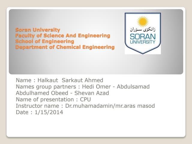 CPU (Central Processing Units) | PPTX