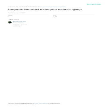 Komponen Komponen CPU & Motherboard 1234 | PDF