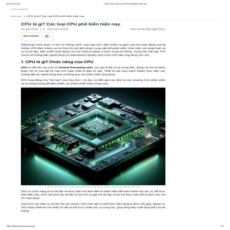 CPU Là Gì? Tìm Hiểu Bộ Não Của Máy Tính Và Cách Chọn CPU Phù Hợp Nhu ...