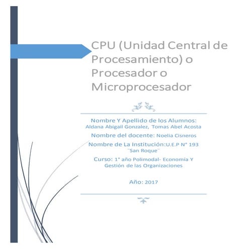 Mapa Conceptual - La Estructura del Computador; Aaron Aguero Vasquez; C.I. 28.663.703