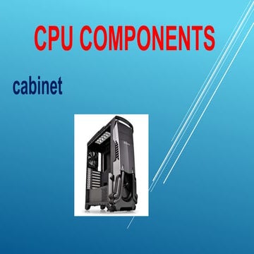 Cpu components | PPT