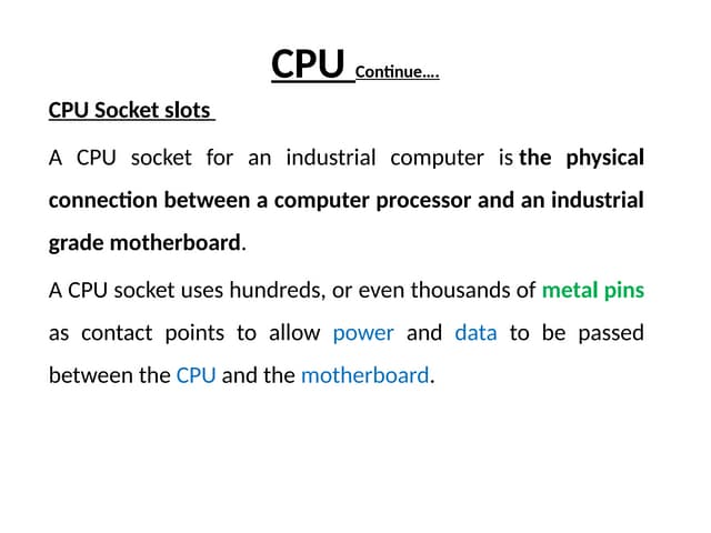 08. Central Processing Unit (CPU) | PPSX