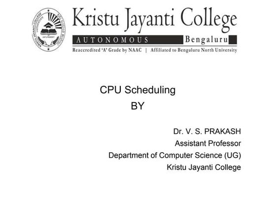 Cpu Scheduling In Os Presentation Pptx Operating Systems Computer