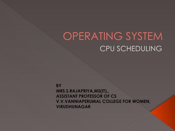 Shortest Job First Scheduling Sjf Ppt 1012