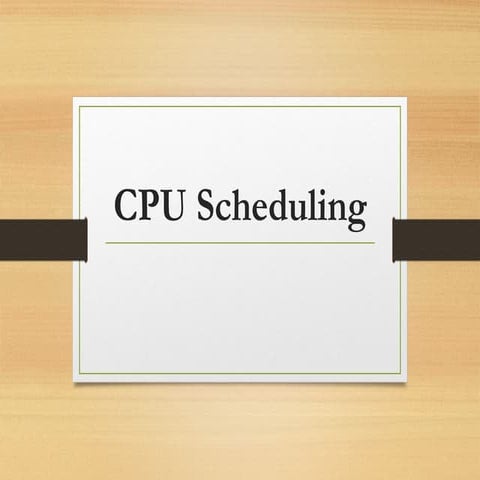 CPU Scheduling computer science and technology.pptx