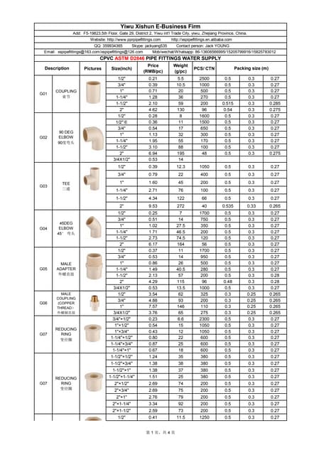 bs4346 pvc pipe fittings catalogue prices | PDF