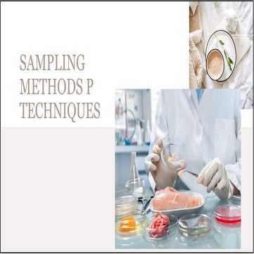 Sampling techniques of food | PPTX