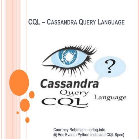 Cql Cassandra Query Language Ppt 
