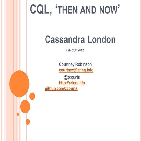 CQL, then and now | PPT