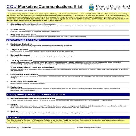Internal Communications Brief Form 2_HWU | PDF