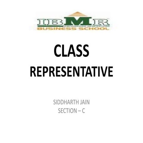 Class Representative | PPTX