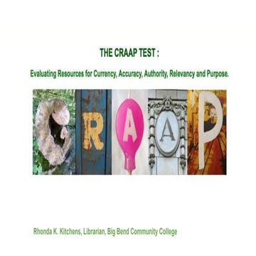 CRAAP Test: Evaluating Resources for Currency, Relevancy, Accuracy ...