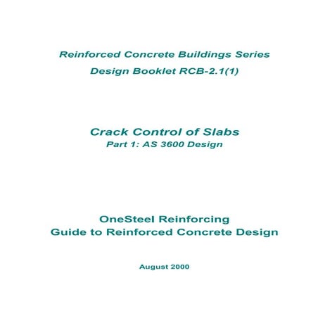 Crack control of slabs design booklet | PDF