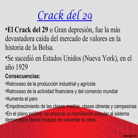 Crack del 29. | PPT