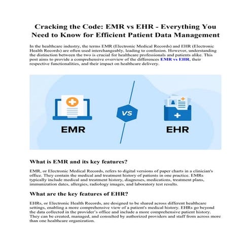 Cracking the Code EMR vs EHR - Everything You Need to Know for Efficient Patient Data Management.pdf