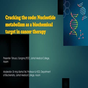 Cracking the code Nucleotide metabolism as a biochemical target in ...