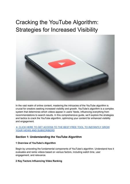YouTube Mastery, Monetization, and Revenue Checklist | PDF