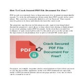 Crack pdf file converted