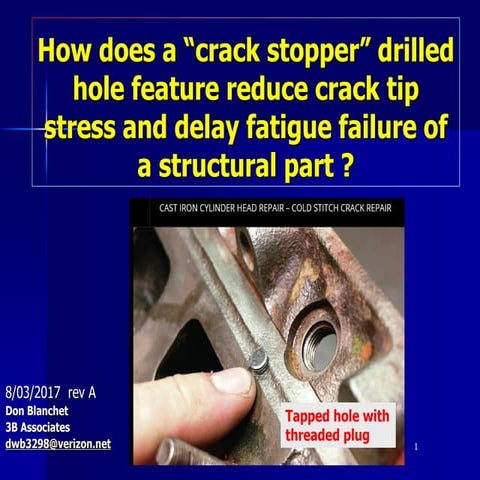 Crack stopper in metal parts | PDF