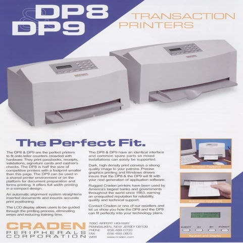 teller printer- Craden dp8 9 - Alistech | PDF