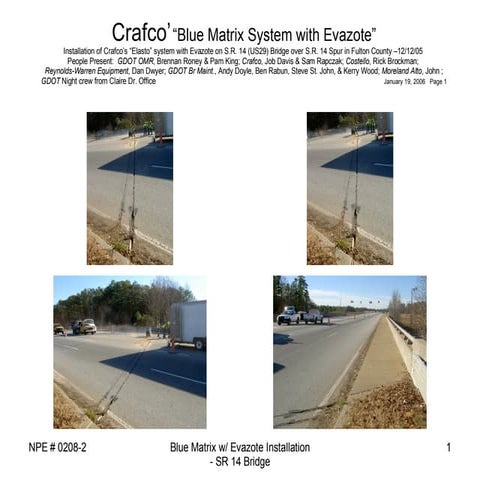 Crafco "Blue Matrix System" with Evazote | PPT