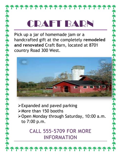 Craft barn hamilton lara new | PDF