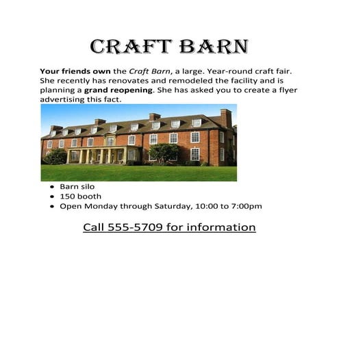 Craft barn | DOCX
