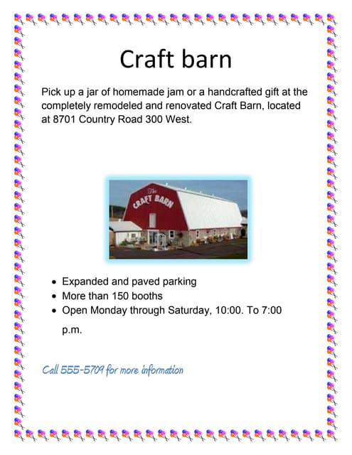 Craft barn hamilton lara new | PDF