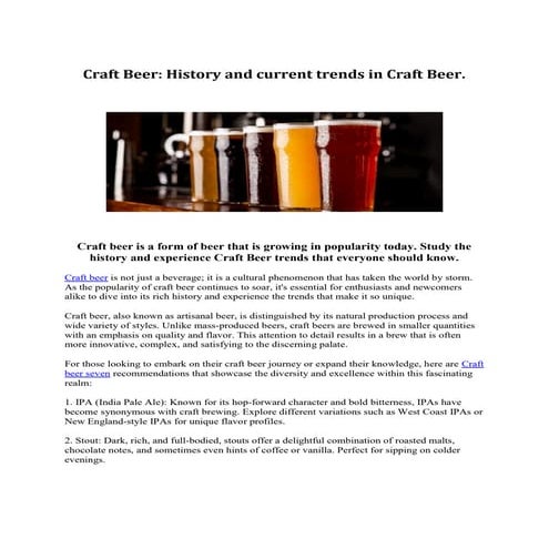 Craft Beer - History and current trends in Craft Beer..pdf