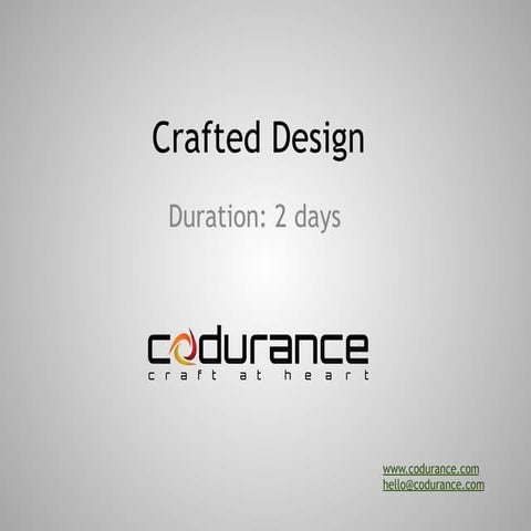 Codurance Courses: Crafted Design | PDF