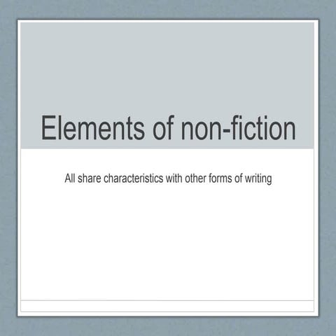 Craft Elements, Fall 2015 | PPT