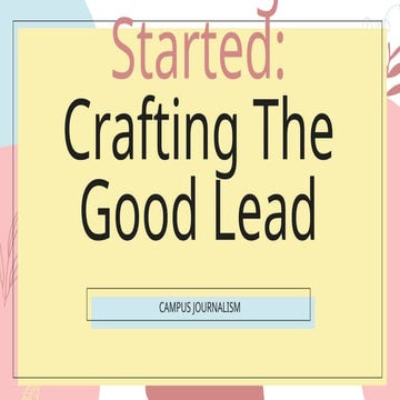 Types of leads in news writing | PPTX