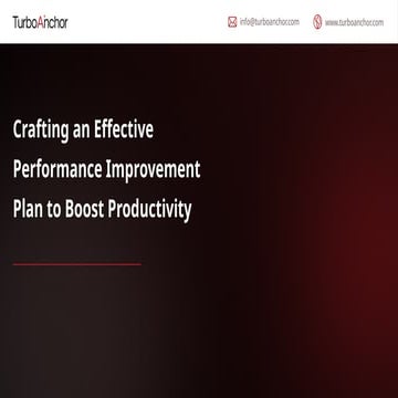 Crafting an Effective Performance Improvement Plan to Boost ...